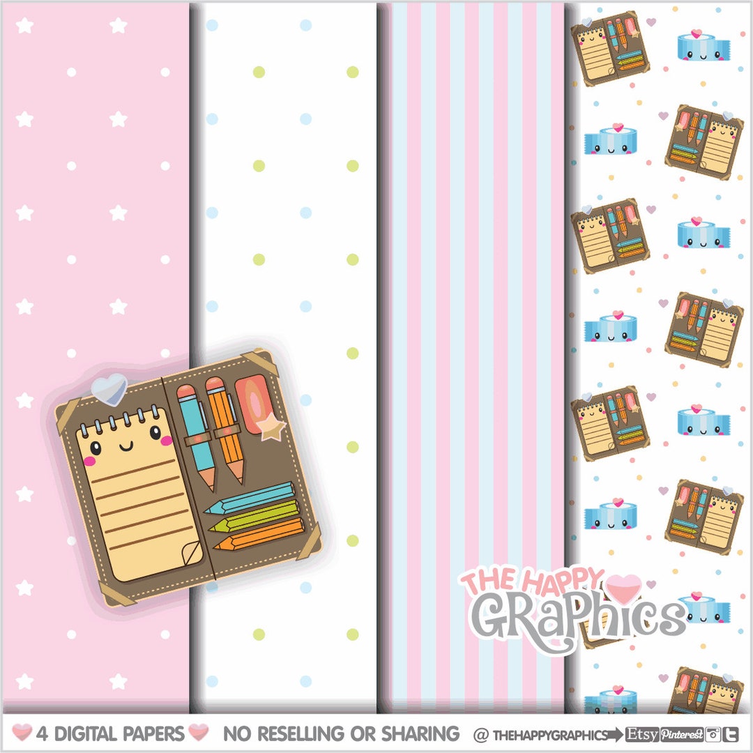 Planner Paper, Digital Paper, Back to School, Planning Paper, Digital ...