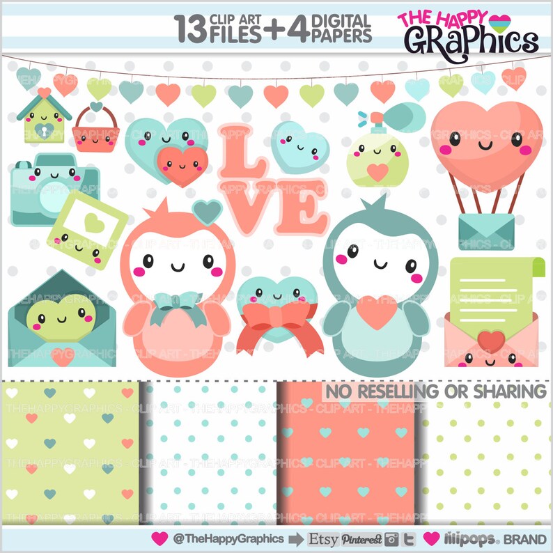 Valentine Clipart Love Clipart Valentines Day Clipart - Etsy