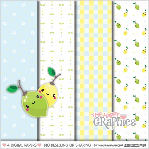 Lemon Pattern Lemon Digital Paper Fruit Paper Fruit | Etsy