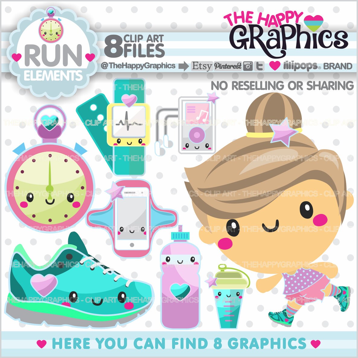 Run Clipart Run Graphic COMMERCIAL USE Runner Party | Etsy