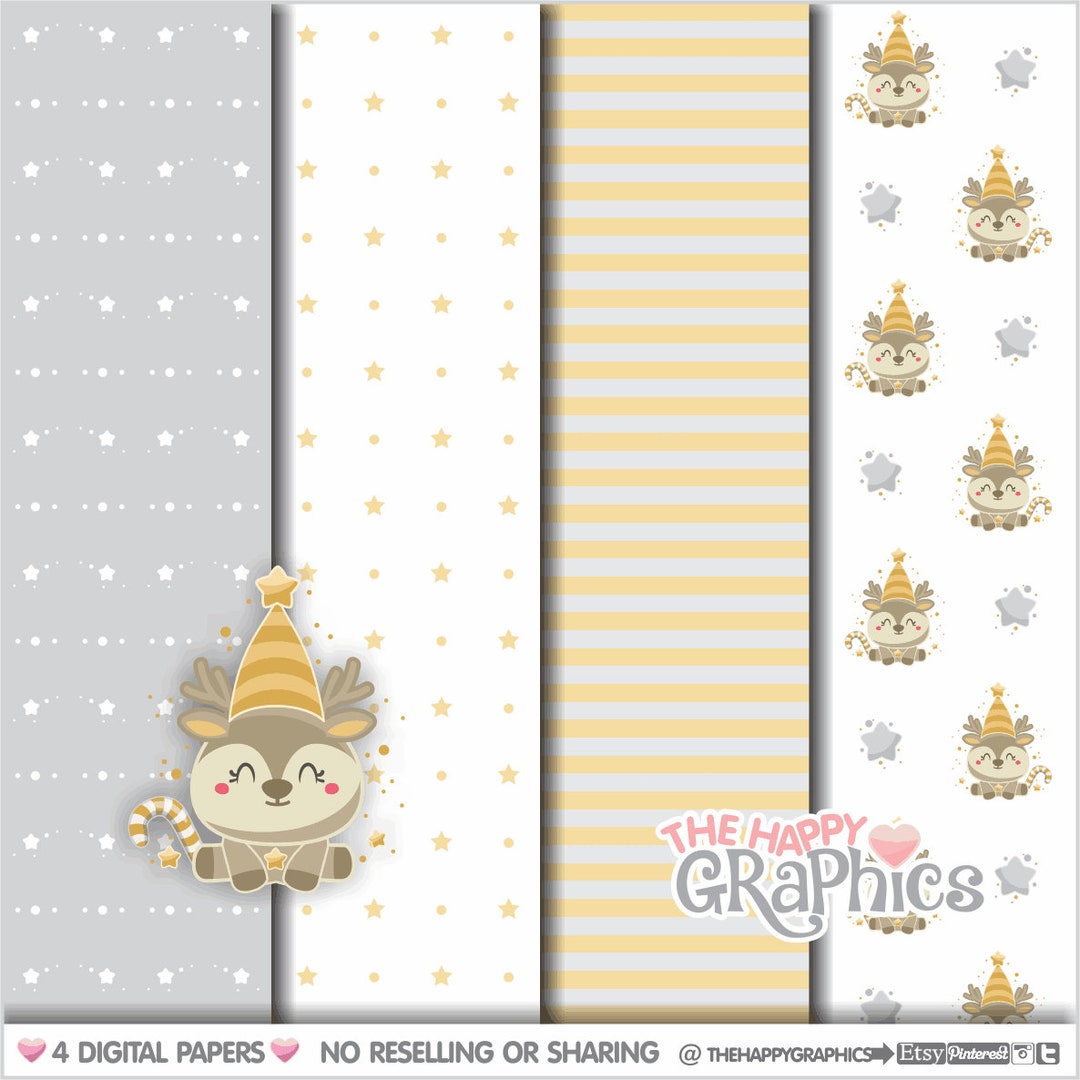 New Year, Digital Paper, Celebration Paper, New Year Pattern, Party ...