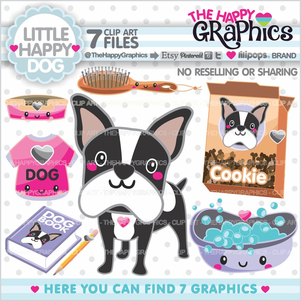 Dog Clipart Dog Graphic COMMERCIAL USE Planner Accessories - Etsy