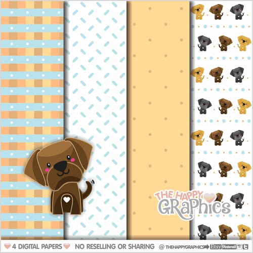 Dog Digital Paper COMMERCIAL USE Dog Pattern Printable - Etsy