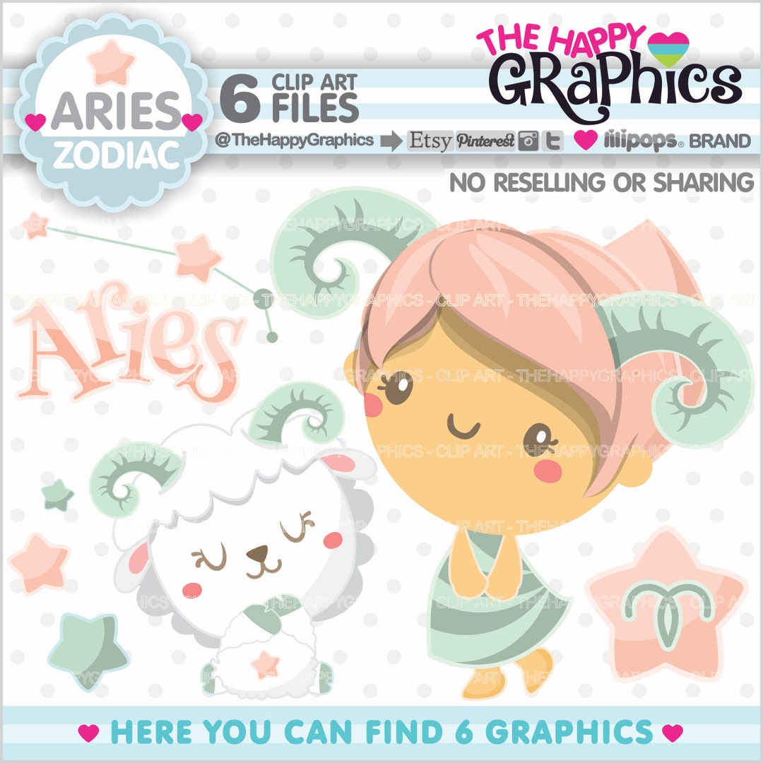 Aries Clipart, Aries Graphics, COMMERCIAL USE, Zodiac Clipart, Zodiac ...