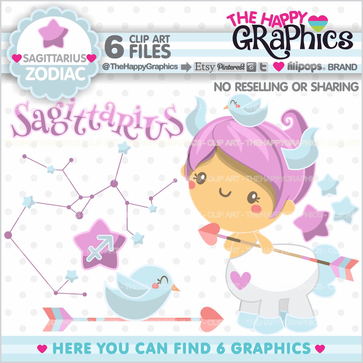 Sagittarius Clipart Sagittarius Graphic COMMERCIAL USE | Etsy