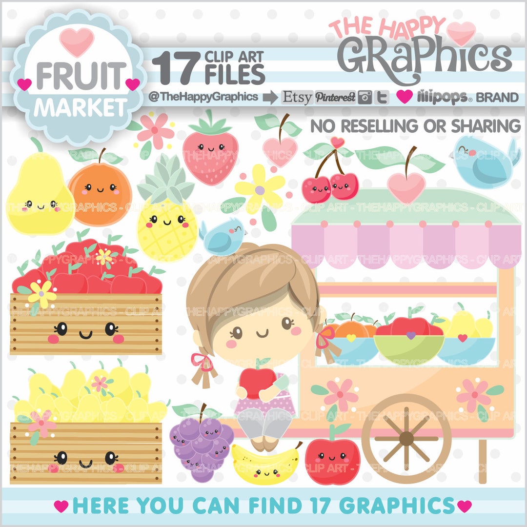 Fruit Clipart, Fruit Graphics, COMMERCIAL USE, Food Graphics, Fruits ...