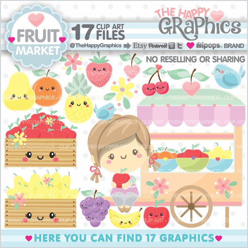 Fruit Clipart Fruit Graphics COMMERCIAL USE Food Graphics - Etsy