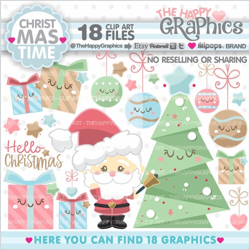 Santa Claus Clipart Christmas Clipart COMMERCIAL USE Noel - Etsy