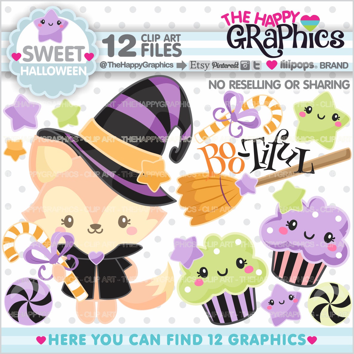 Halloween Clipart Halloween Graphics COMMERCIAL USE - Etsy