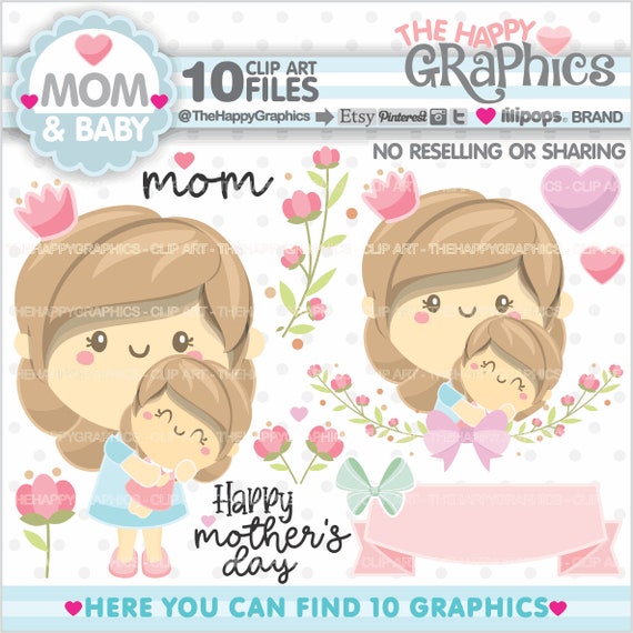 Mother Clipart, Mother Graphics, COMMERCIAL USE, Mom Clipart, Mom and ...