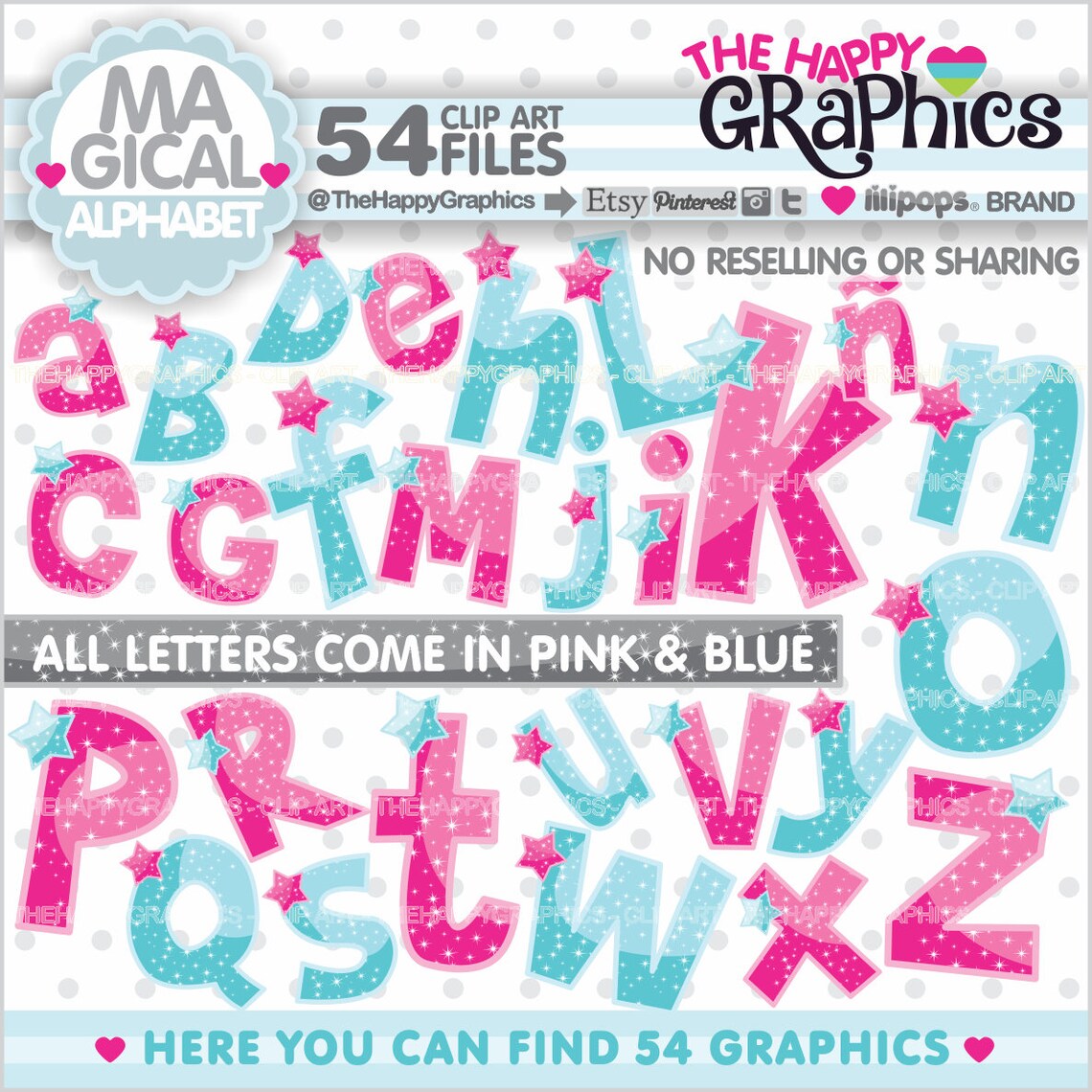 Alphabet Clipart Alphabet Graphic COMMERCIAL USE Alphabet - Etsy