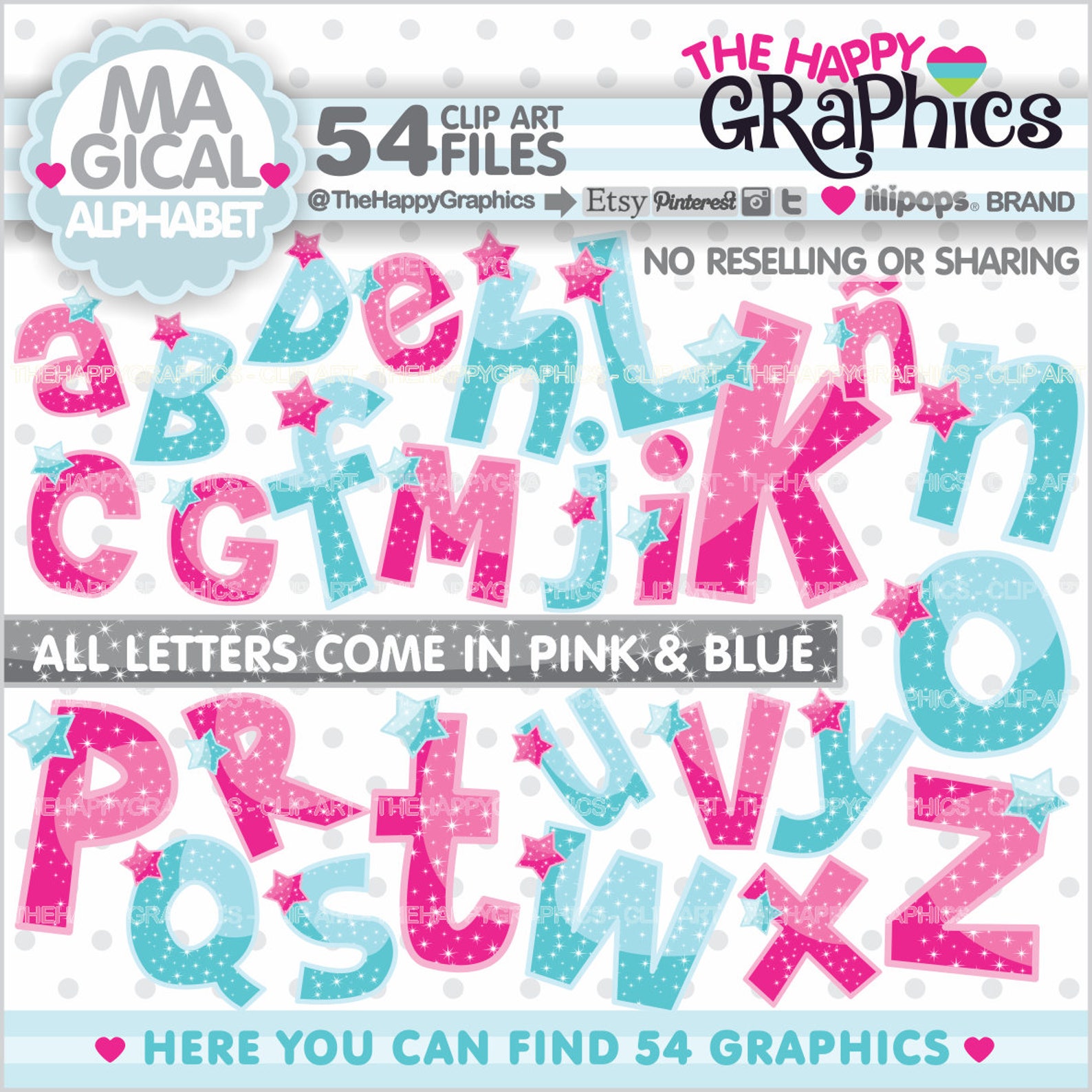 Alphabet Clipart Alphabet Graphic COMMERCIAL USE Alphabet - Etsy