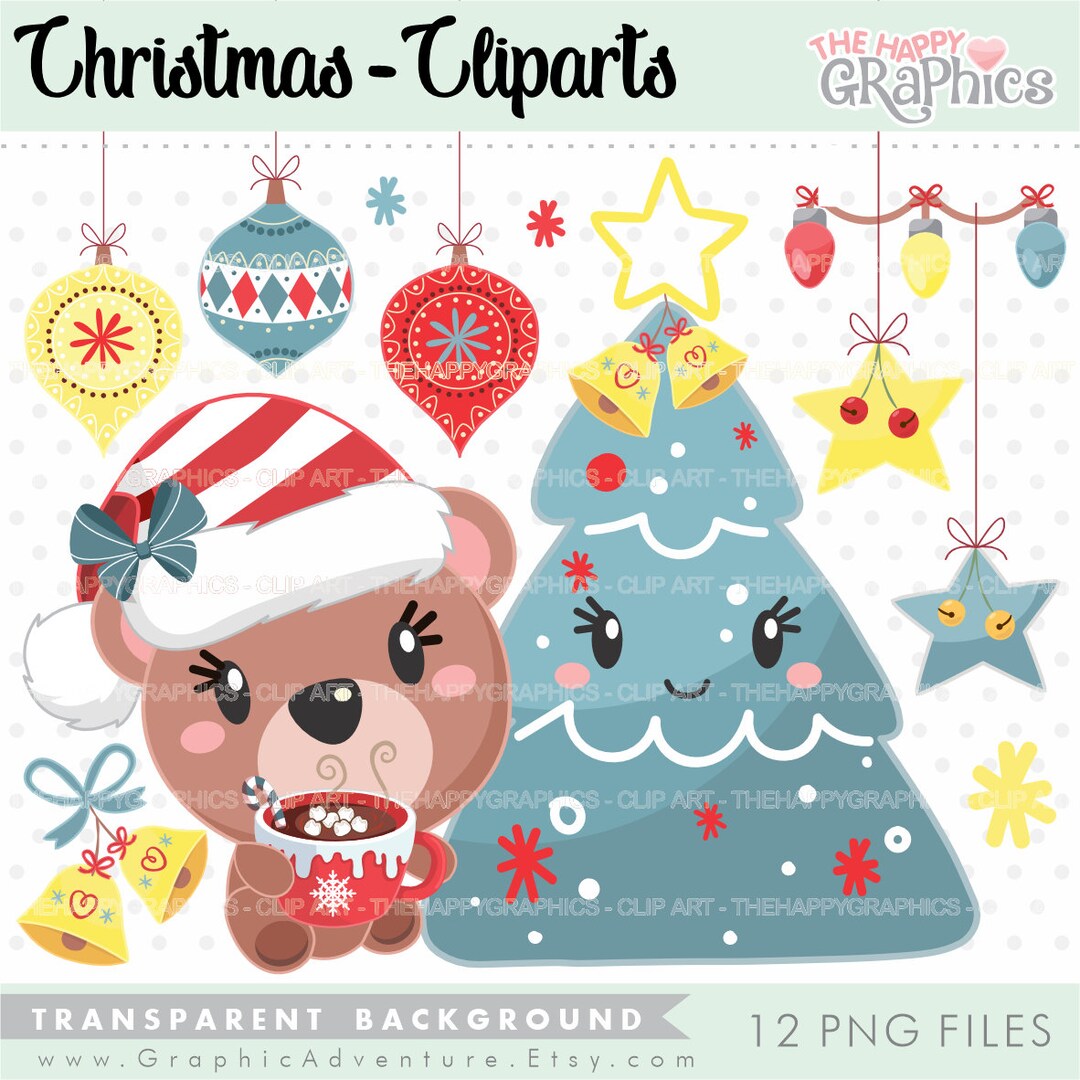 Christmas Bear, Christmas Clipart, Bear Clipart, Winter Clipart ...