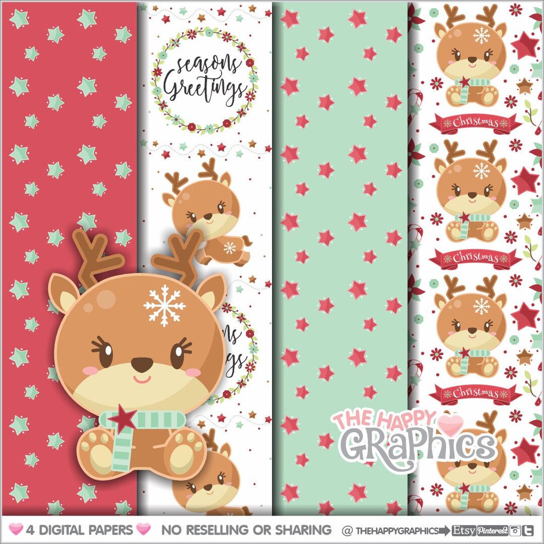 Christmas, Digital Paper, Christmas Pattern, Christmas Background ...