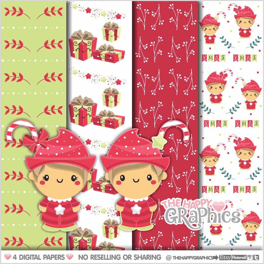Papel digital de Navidad, USO COMERCIAL, Patrón de Navidad, Papel ...