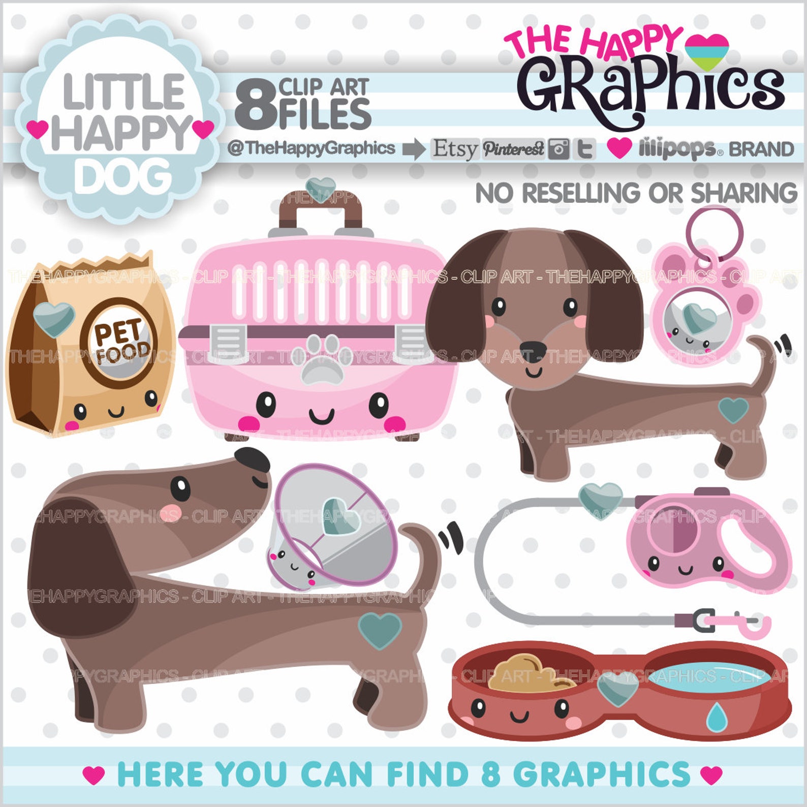 Dog Clipart Dog Graphic COMMERCIAL USE Dog Party Planner - Etsy