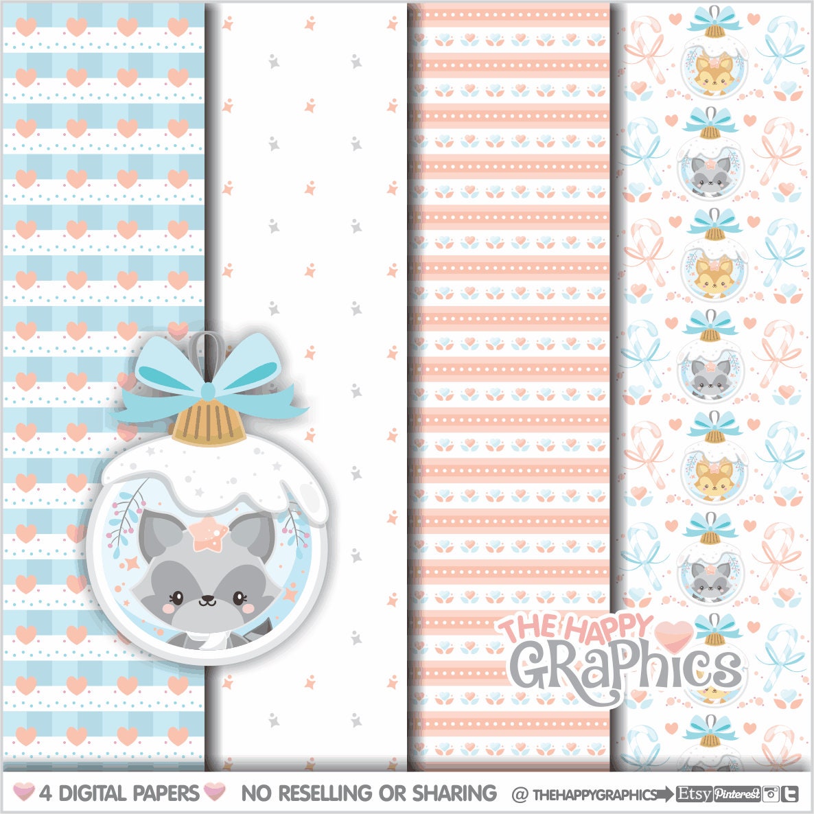 Winter Digital Paper COMMERCIAL USE Winter Pattern Winter - Etsy