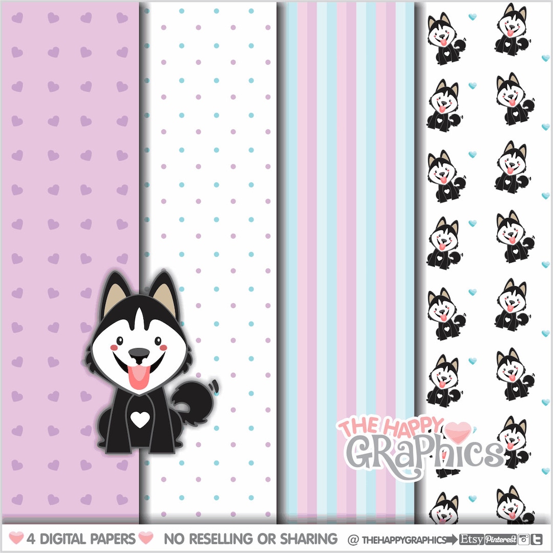 Dog Digital Paper, COMMERCIAL USE, Dog Pattern, Printable Paper, Puppy ...
