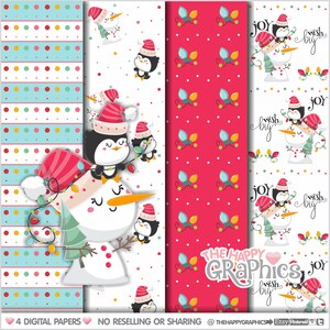 Christmas Digital Paper, COMMERCIAL USE, Christmas Pattern, Printable ...