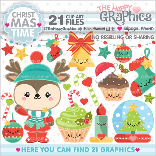 Winter Clipart Winter Graphics COMMERCIAL USE Christmas - Etsy