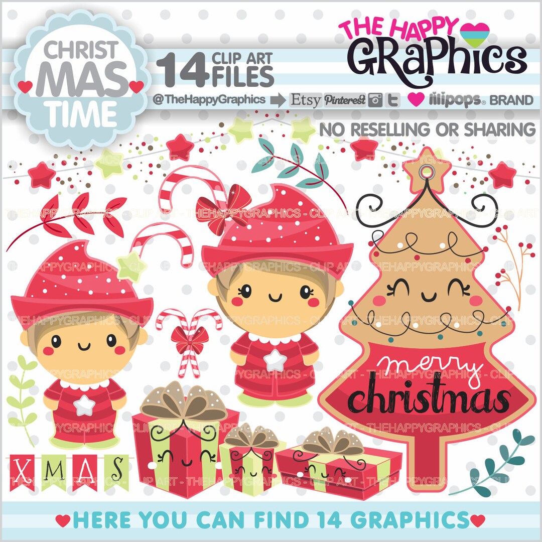 Christmas Clipart, Christmas Graphics, COMMERCIAL USE, Christmas Party ...