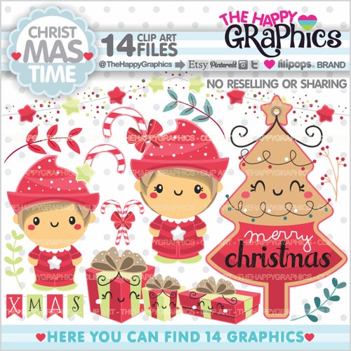 Winter Clipart Winter Graphics COMMERCIAL USE Christmas - Etsy