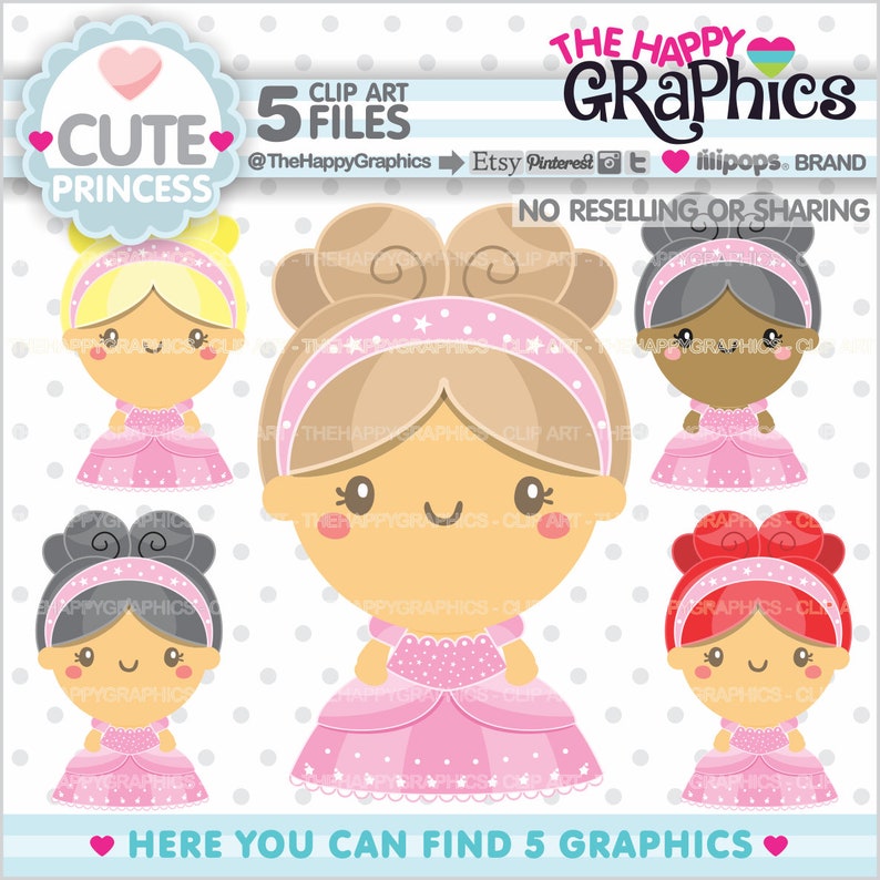 Princess Clipart Princess Graphics COMMERCIAL USE Sweet 16 - Etsy