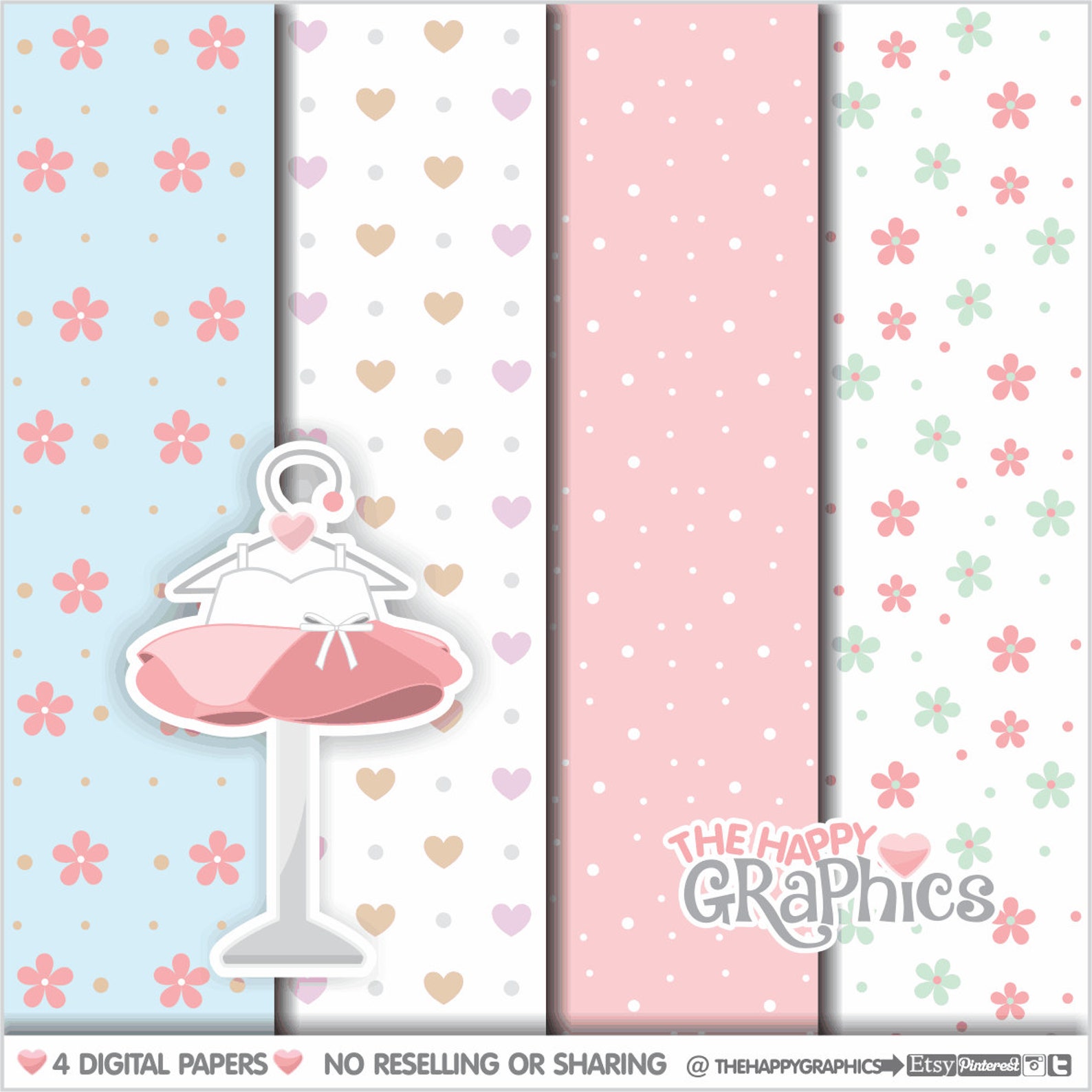 Ballerina Digital Paper COMMERCIAL USE Ballerina Pattern - Etsy