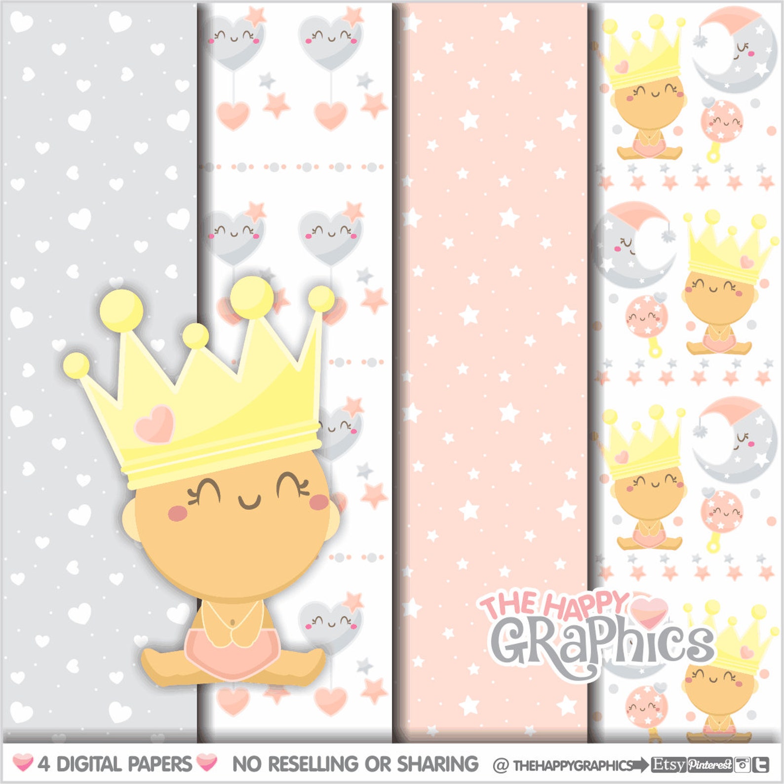 Baby Digital Paper COMMERCIAL USE Baby Pattern Printable - Etsy