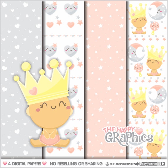 Baby Digital Paper COMMERCIAL USE Baby Pattern Printable | Etsy