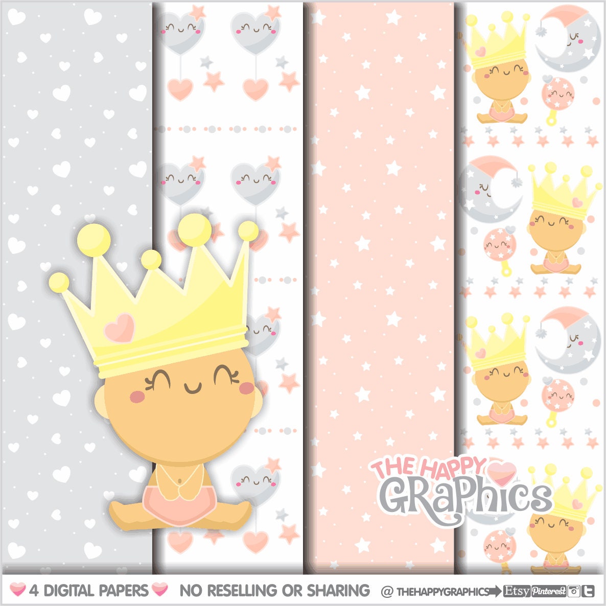 Baby Digital Paper COMMERCIAL USE Baby Pattern Printable - Etsy