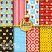 Popcorn Digital Paper COMMERCIAL USE Popcorn Pattern | Etsy