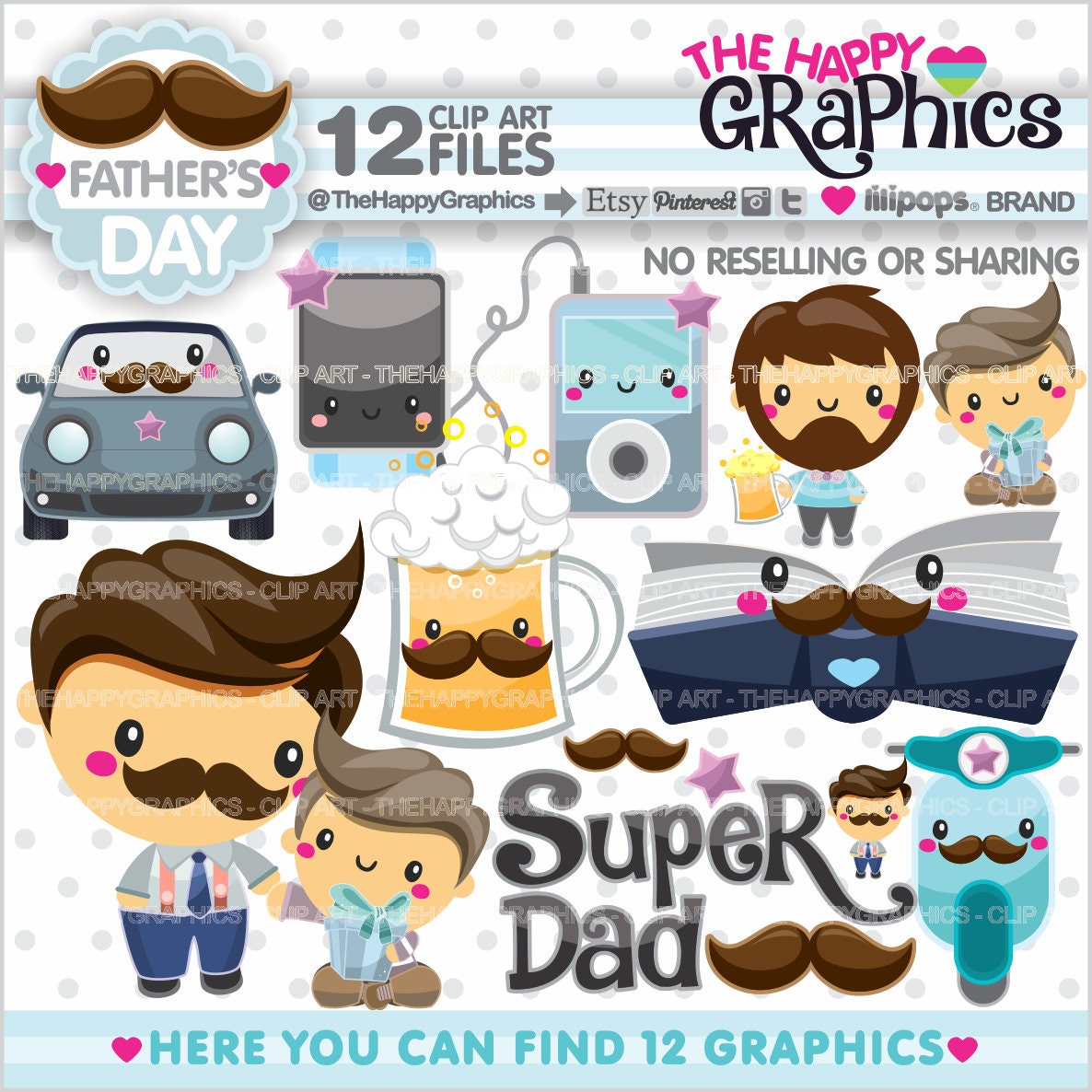 Father Clipart Father Graphic COMMERCIAL USE Dad Clipart | Etsy