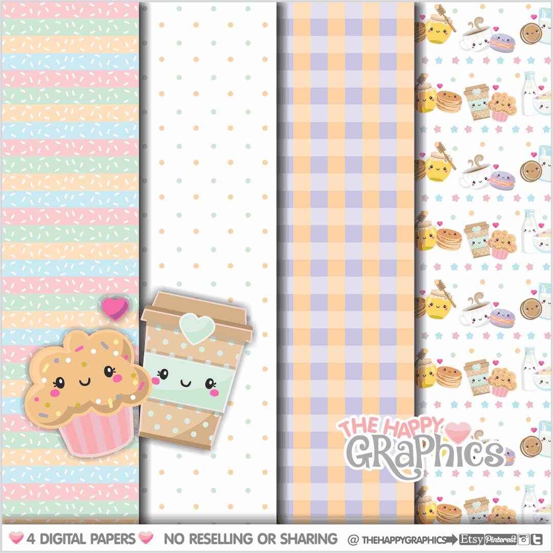 Valentine Digital Paper, Valentine Pattern, COMMERCIAL USE, Food ...