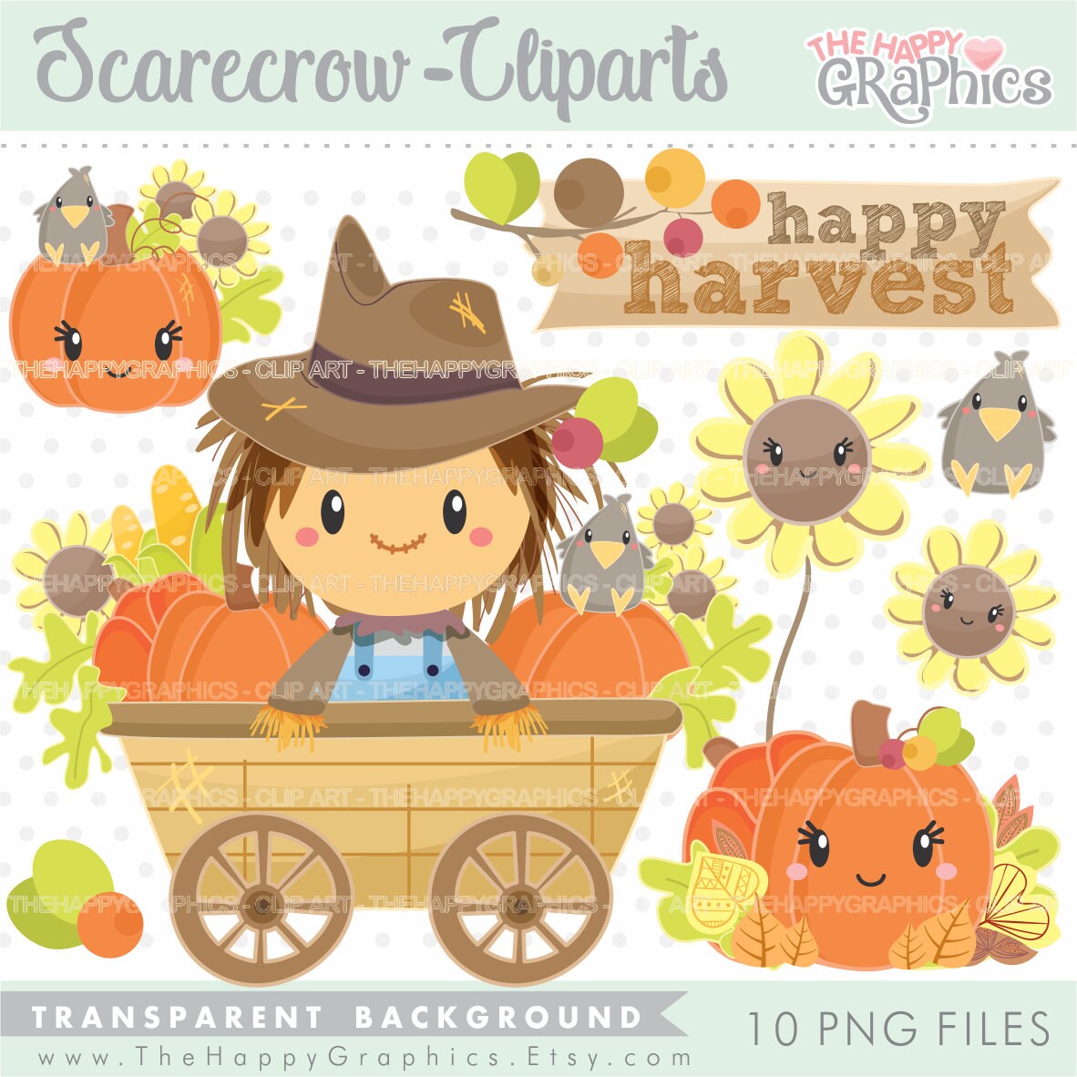 Happy Scarecrow Clipart