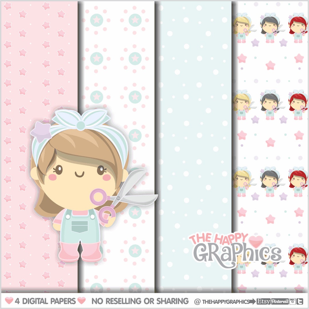 Crafty Digital Paper COMMERCIAL USE Crafty Pattern - Etsy