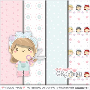 Crafty Digital Paper COMMERCIAL USE Crafty Pattern - Etsy