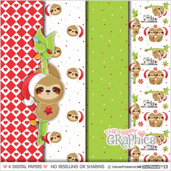 Christmas Digital Paper COMMERCIAL USE Christmas Pattern - Etsy