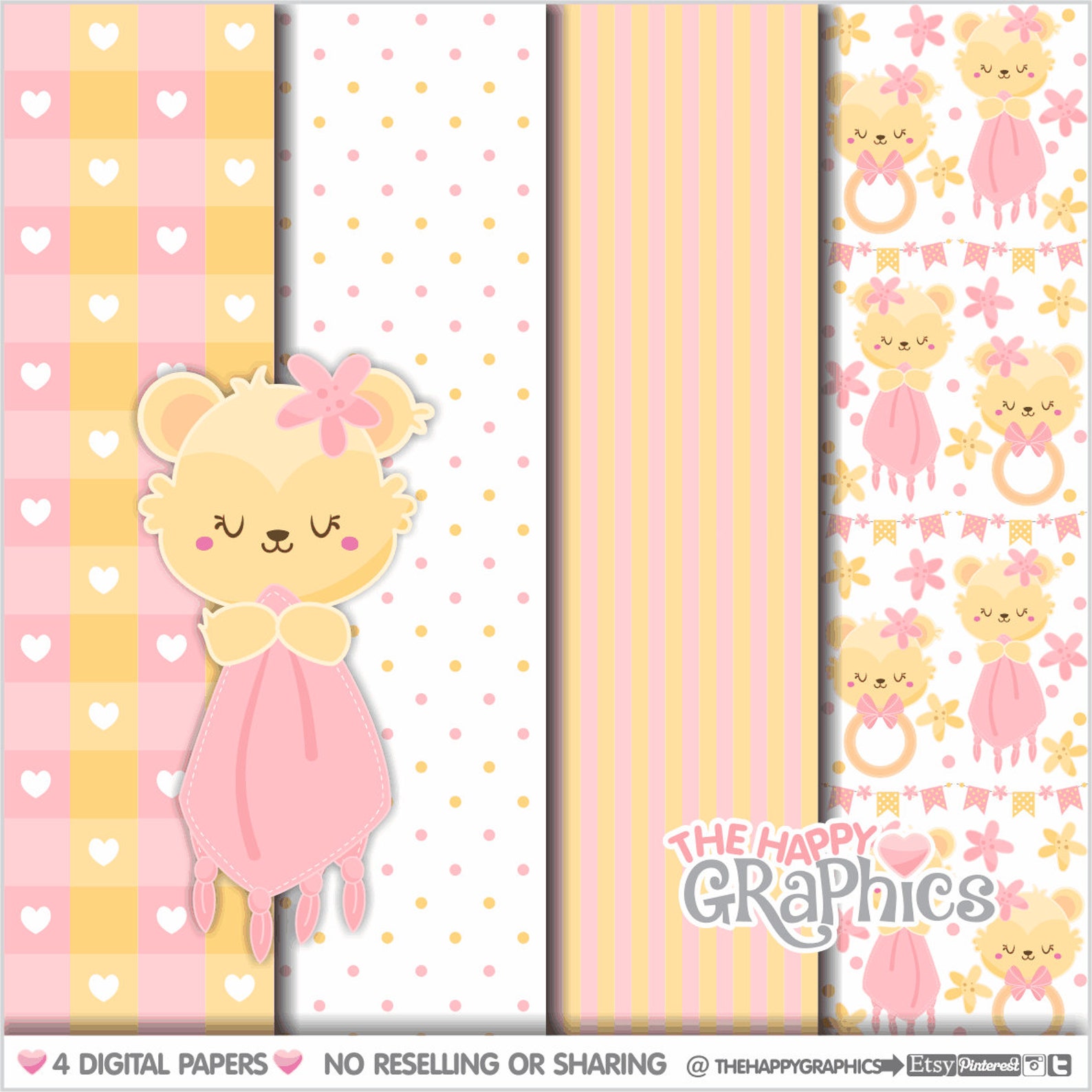 Baby Digital Paper COMMERCIAL USE Baby Pattern Printable | Etsy