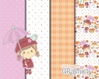 Owl Digital Paper Owl Pattern Autumn Pattern COMMERCIAL - Etsy