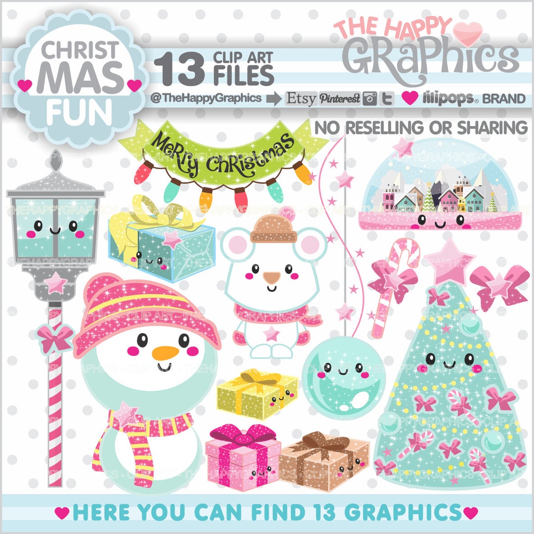 Christmas Clipart, Christmas Graphics, COMMERCIAL USE, Christmas Party ...