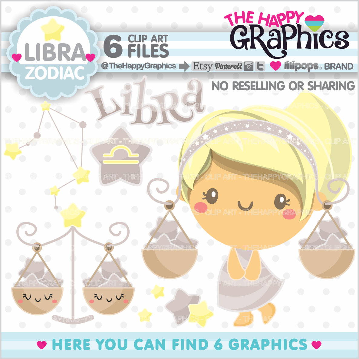 Libra Clipart Libra Graphics COMMERCIAL USE Zodiac Clipart | Etsy