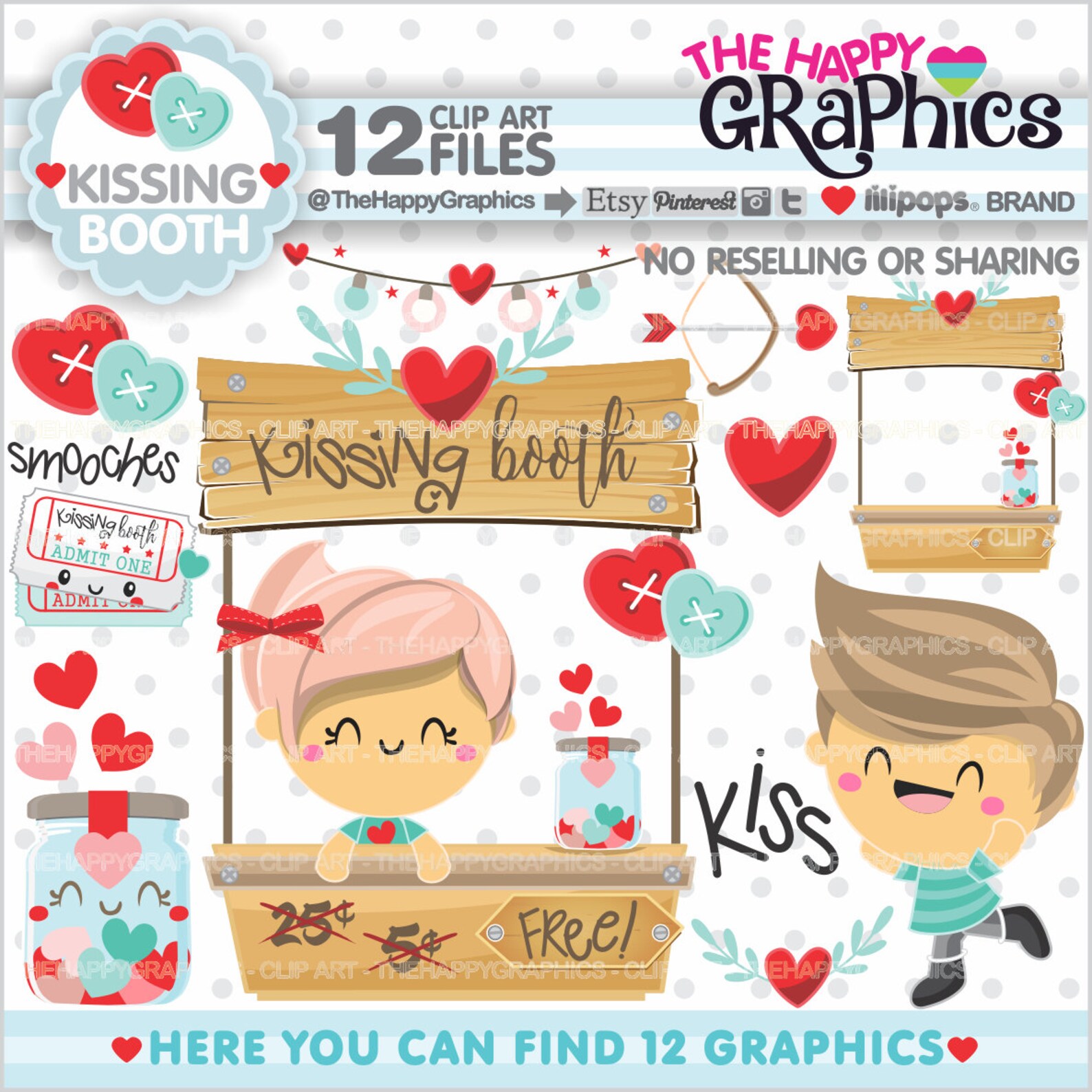 Love Clipart Love Graphic COMMERCIAL USE Valentines Day - Etsy