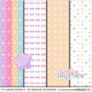 Digital Paper, COMMERCIAL USE, Cute Pattern, Printable Paper, Printable ...