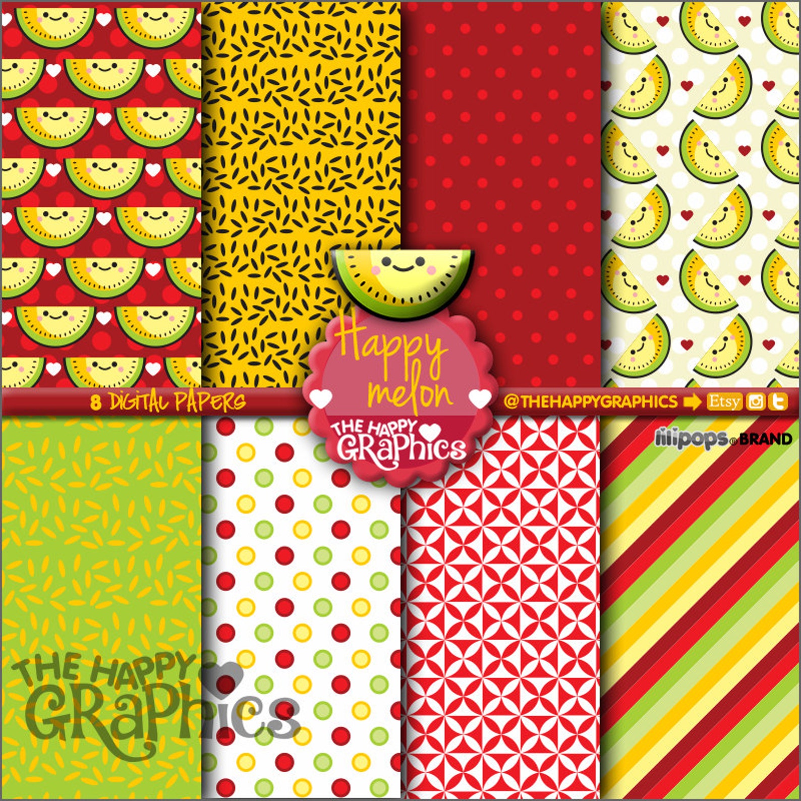 Fruit Digital Paper COMMERCIAL USE Printable Paper Digital - Etsy