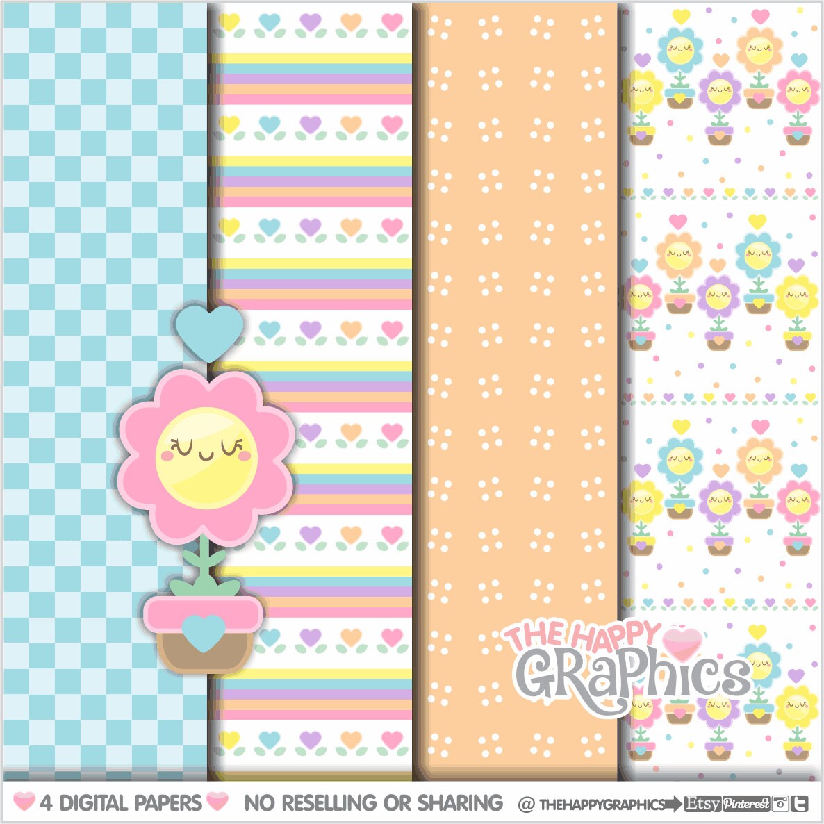 Plants Digital Paper COMMERCIAL USE Plant Pattern - Etsy Canada