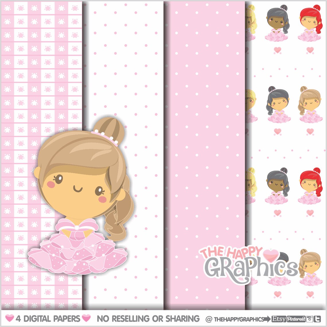 Princess Digital Paper COMMERCIAL USE Princess Pattern - Etsy