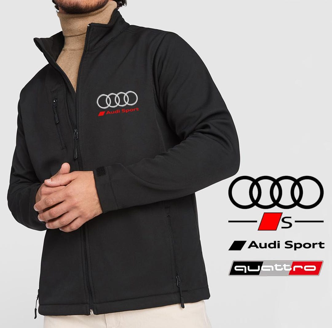 Audi Sport RS Embroidered Logos on Softshell Jacket Veste Vest Blouson ...