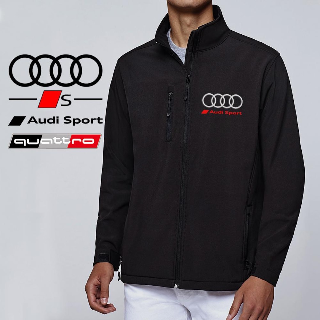 Audi Sport RS Embroidered Logos on Softshell Jacket Veste Vest Blouson ...