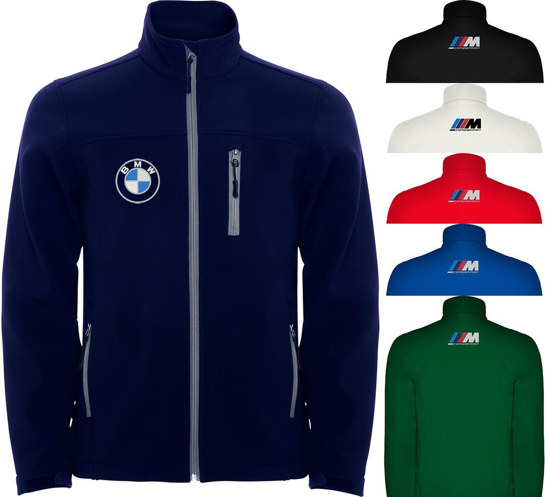 BMW M Competition Embroidered Logos on Softshell Jacket Veste Mantel ...